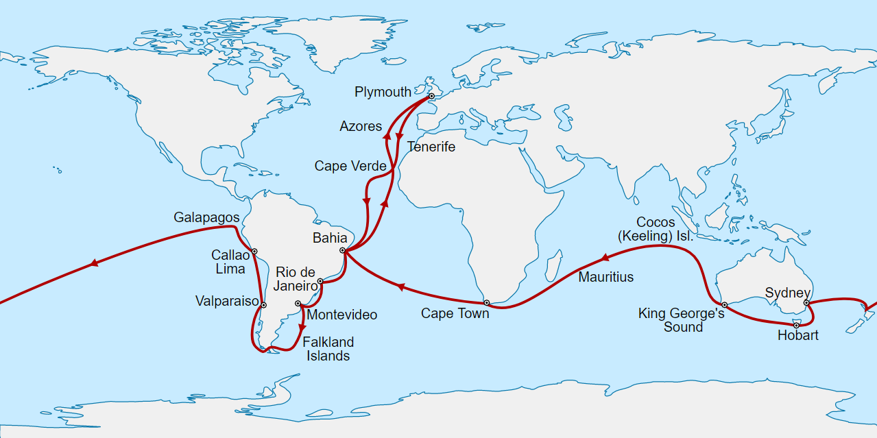 Charles Darwin durante el viaje del Beagle. Los esbozos de la teoría ...